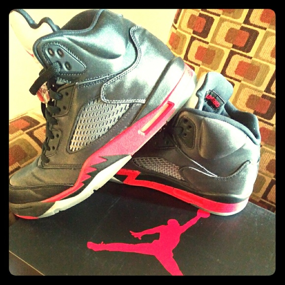 Jordan | Shoes | Jordan Retro 5s Satinuniversity Red | Poshmark